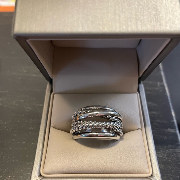 David Yurman | Jewelry | David Yurman Crossover Ring In Sterling Silver ...